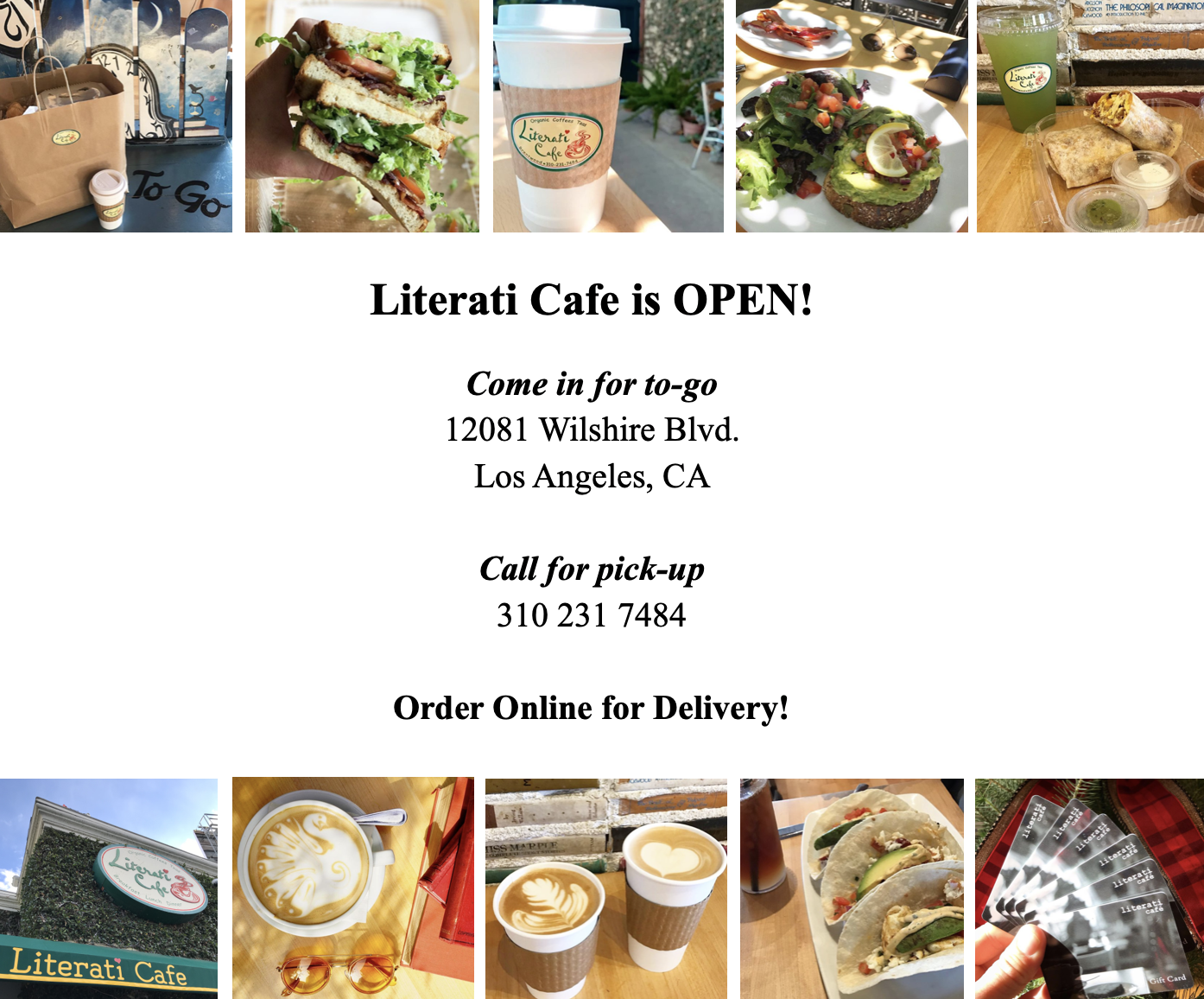 LiteratiCafe | A counter service cafe offering organic coffee and tea ...